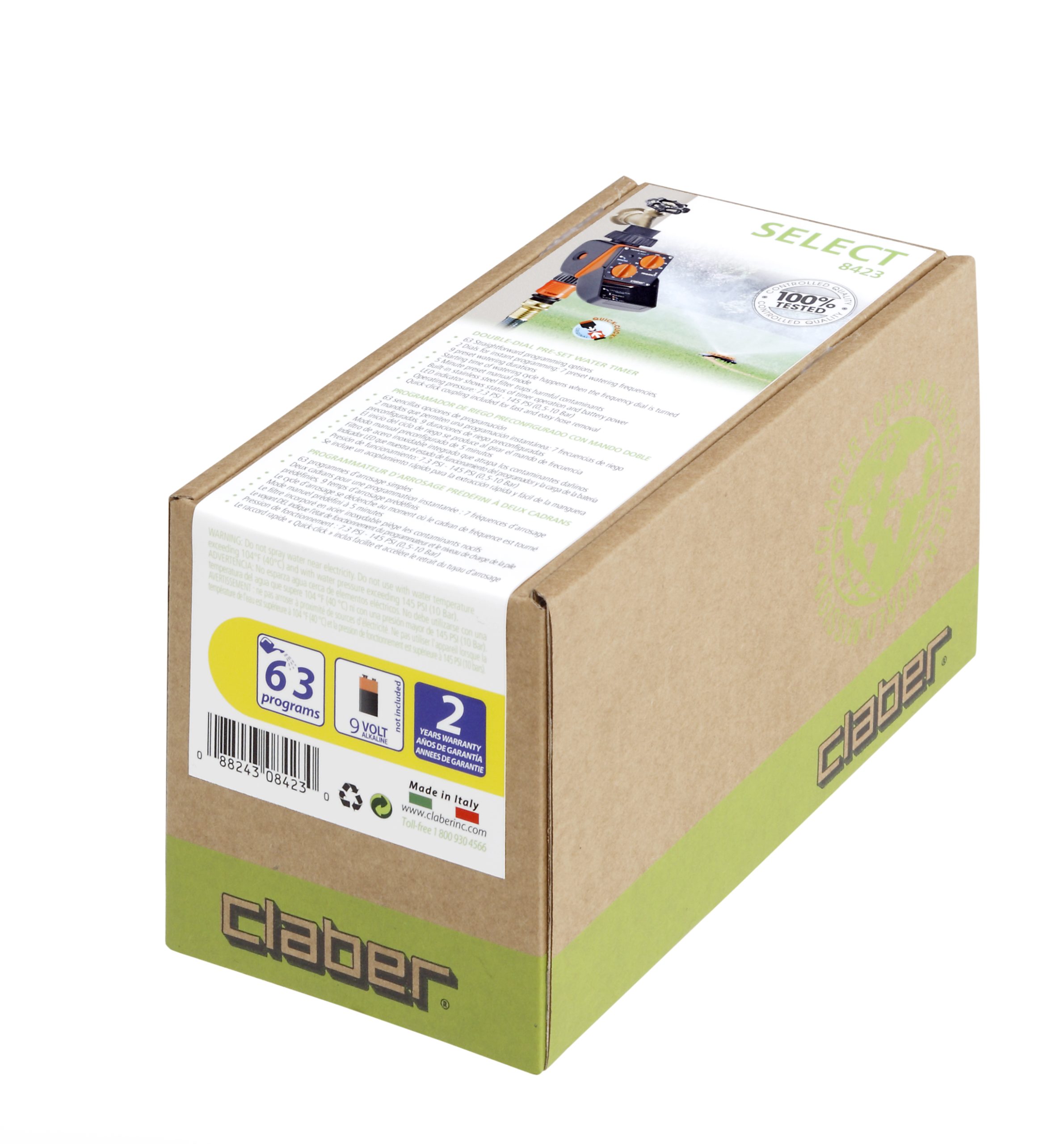 Aquauno Select 2-Dial Water Timer | Claber