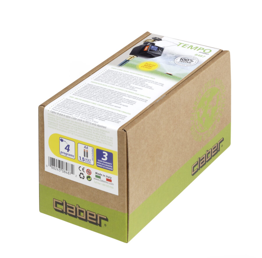 Tempo Hybrid Digital Solar Powered Water Timer | Claber
